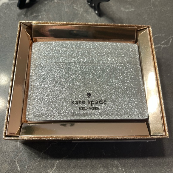 kate spade | Accessories | Kate Spade Nwt Silver Card Holder | Poshmark
